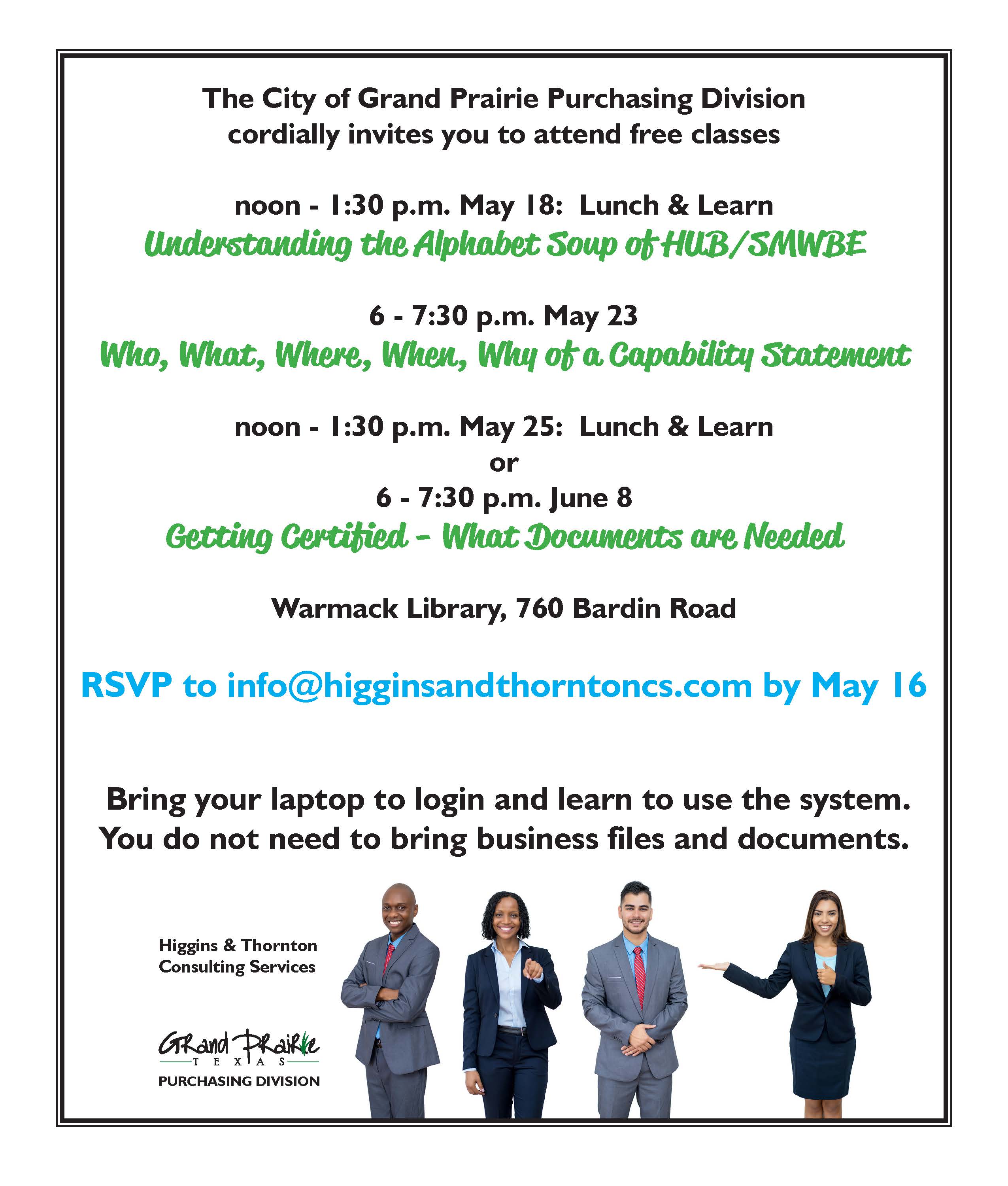 Free Educational Classes City of Grand Prairie